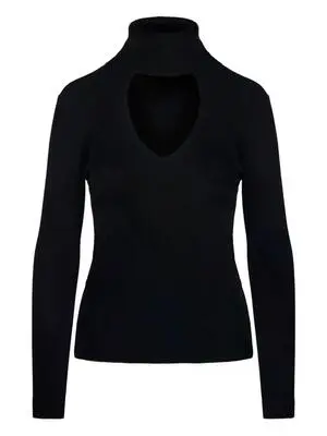 P.a.r.o.s.h Cut-out Wool Jumper - Black