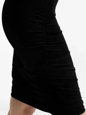 Rick Owens Sleeveless Draped Midi Dress - Black
