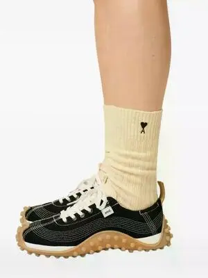 AMI Paris Three Pack De Coeur Socks - Neutrals