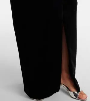 Alessandra Rich Velvet And Georgette Gown