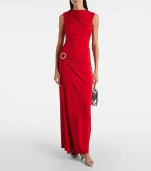 Simkhai Blain Gathered Jersey Gown