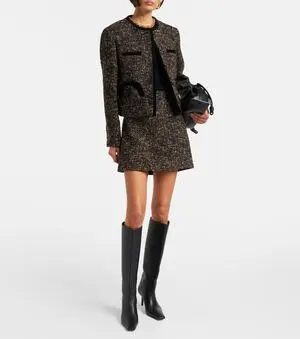BLAZÉ MILANO Wool-blend Tweed Mini Skirt