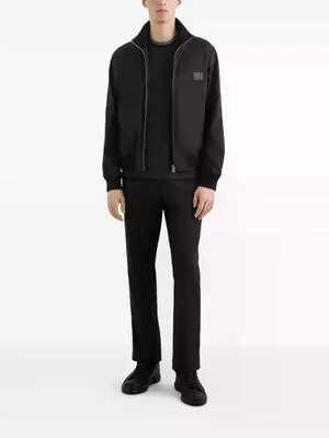 Dolce & Gabbana Logo Patch Zip-up Bomber Jacket