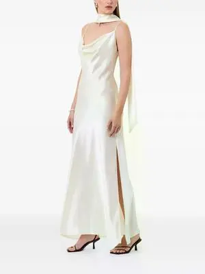 NICHOLAS Geneva Cowl Neck Dress With Attached Scarf