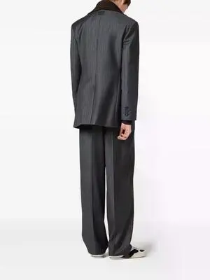 Miu Miu Pinstripe Lapel Jacket - Grey