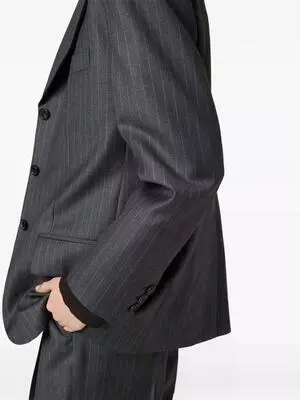 Miu Miu Pinstripe Lapel Jacket - Grey
