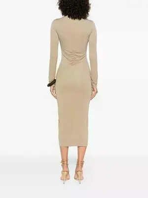 Patrizia Pepe Button-front Draped Midi Dress
