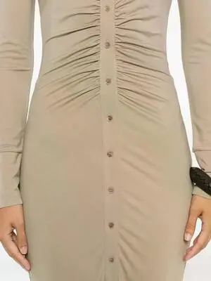 Patrizia Pepe Button-front Draped Midi Dress