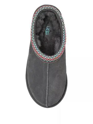 UGG Tasman Ii Suede Slides With Braided Trim - Grey