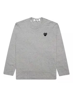 Play Comme Des Garcon Heart-emblem Long-sleeve T-shirt - Grey