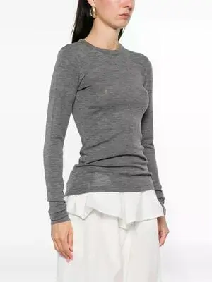RÓHE Long-sleeved Fine Knit Merino Wool T-shirt