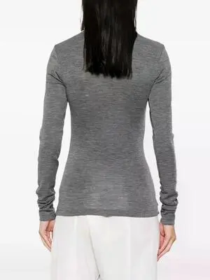 RÓHE Long-sleeved Fine Knit Merino Wool T-shirt