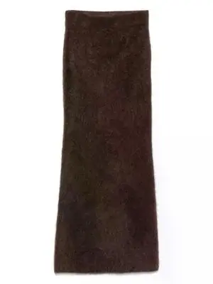 Soft Goat Cashmere Skirt - Brown