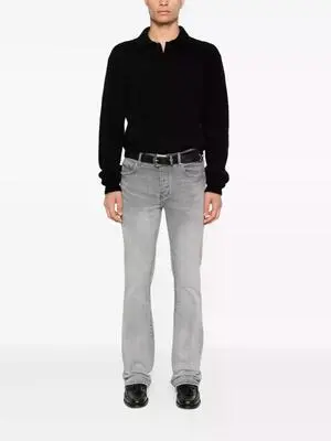 SUNFLOWER Polo-collar Sweater - Black