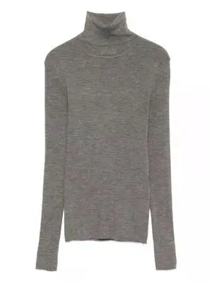 P.a.r.o.s.h High-neck Ribbed Jumper - Grey