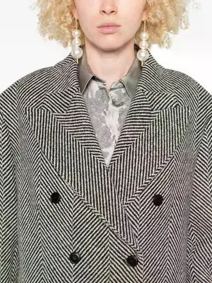 Ermanno Scervino Herringbone Double-breasted Coat