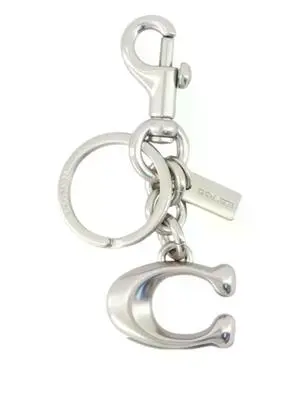 COACH Logo-plaque Keyring - Silver