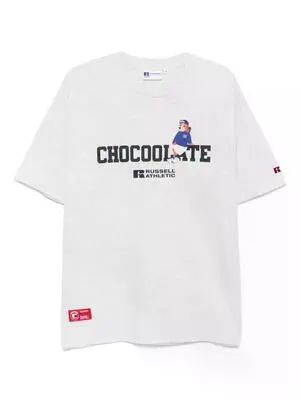 CHOCOOLATE Logo-print T-shirt Grey