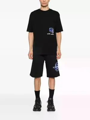 Karl Lagerfeld Graphic Print Drawstring Shorts