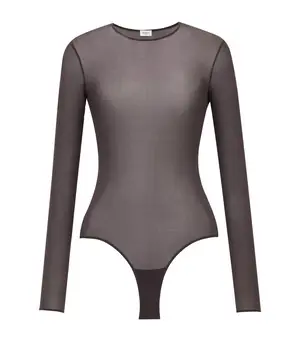 Saint Laurent Stretch-jersey Bodysuit - Brown