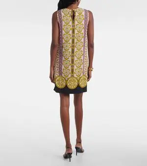 La DoubleJ Stretch Tunic Printed Satin Minidress