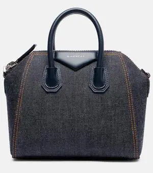 Givenchy Antigona Mini Denim Tote Bag - Blue