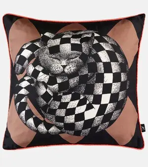 FORNASETTI High Fidelity Silk Cushion - Multicoloured