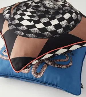 FORNASETTI High Fidelity Silk Cushion