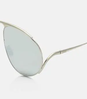 Loewe Hillock Aviator Sunglasses - Silver