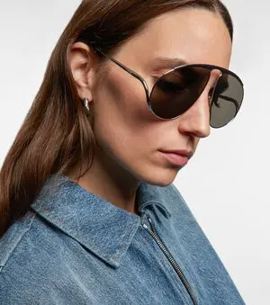 Loewe Hillock Aviator Sunglasses - Silver