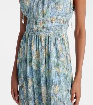 Veronica Beard Yardley Floral Pleated Chiffon Gown - Multicoloured