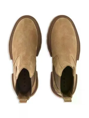 Hogan Suede Chelsea Boots With Lug Sole