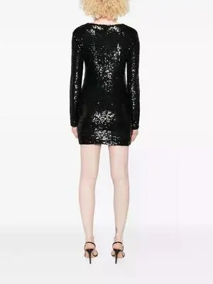 P.a.r.o.s.h Sequin Long Sleeve Mini Dress