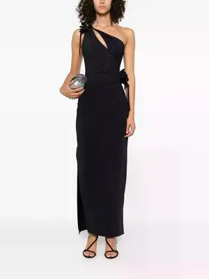Coperni One-shoulder Maxi Dress With Flower Embellishments