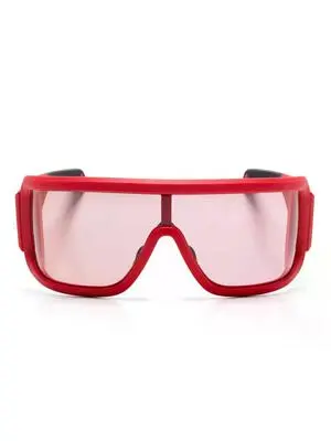 Moncler Oversize Rectangular Sunglasses - Red