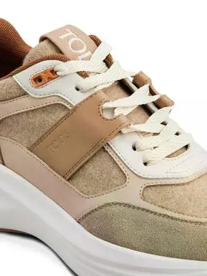 TOD'S Panelled Lace-up Sneakers - Neutrals