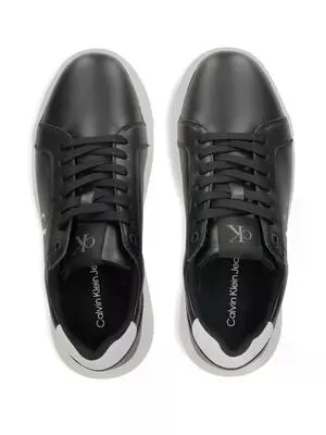 Calvin Klein Logo Detail Leather Sneakers