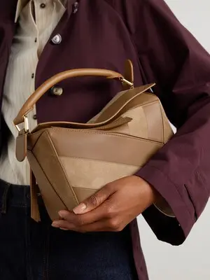Loewe Puzzle Small Leather And Suede Shoulder Bag