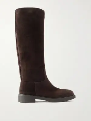 GIANVITO ROSSI Suede Knee Boots - Brown