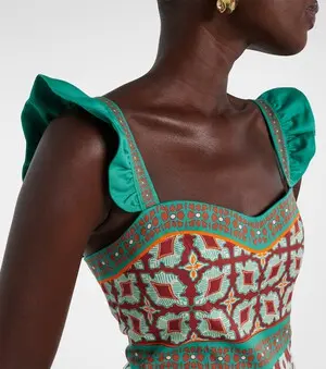 La DoubleJ Mini Gingerbread Printed Minidress