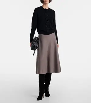 Jardin Des Orangers Virgin Wool Midi Skirt