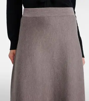 Jardin Des Orangers Virgin Wool Midi Skirt