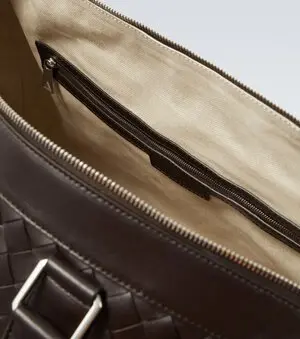Bottega Veneta Intrecciato Leather Duffel Bag - Brown