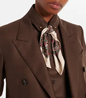 Loro Piana Printed Silk Scarf