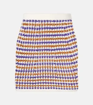 ERES Open-knit Cotton-blend Mini Skirt - Multicoloured