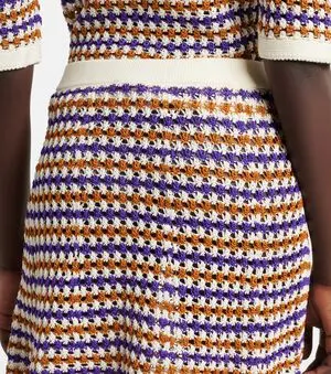ERES Open-knit Cotton-blend Mini Skirt - Multicoloured