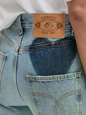 Fiorucci Flared Jeans With Heart Detail