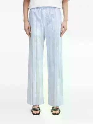 Fiorucci Striped Button-fastening Trousers - Blue