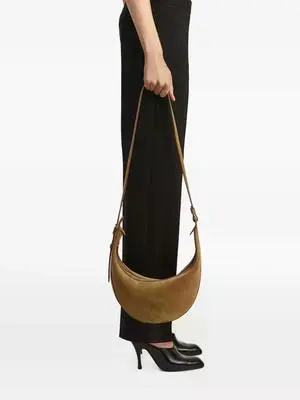 Khaite Augustina Crescent Zip-top Shoulder Bag - Neutrals