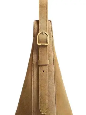 Khaite Augustina Crescent Zip-top Shoulder Bag - Neutrals